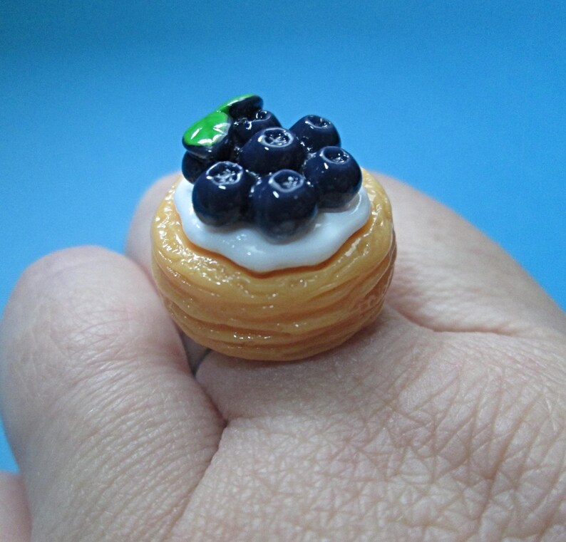 Mini Food Blueberry Cake Dessert Ring Steel Band - Etsy