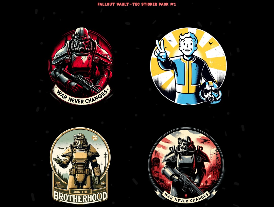 Fallout Vault-tec Sticker Pack 1 24 Original Fallout Inspired Stickers ...