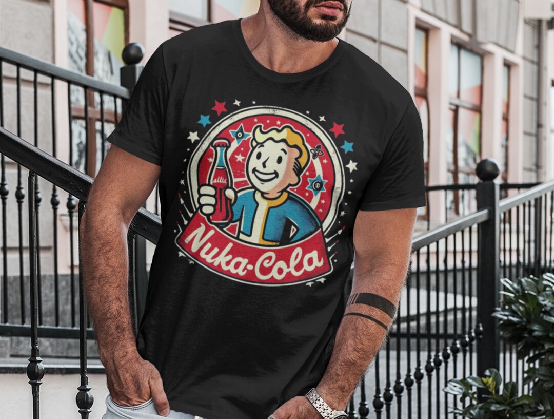 Classic Nuka-cola Vault Boy Tee Fallout Fan Apparel Vintage Fallout Shirt Iconic Gaming Apparel ...