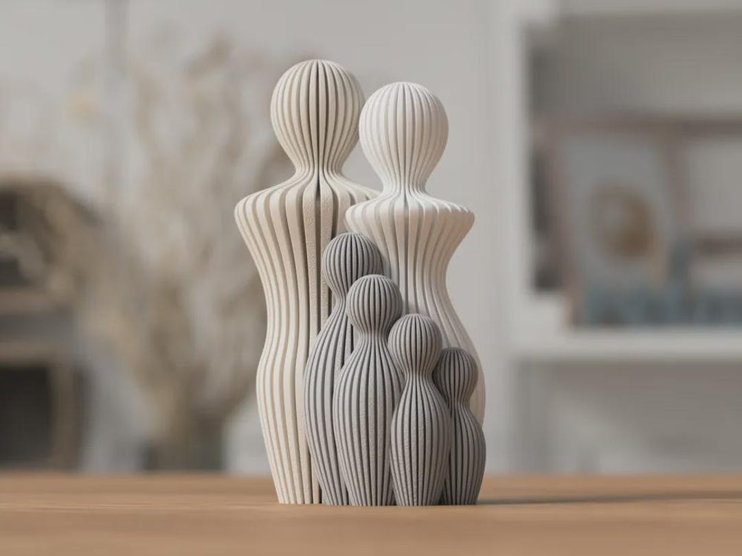 Buy Modern Family Sculpture | 3D Printed Family Figure | Minimalist ...