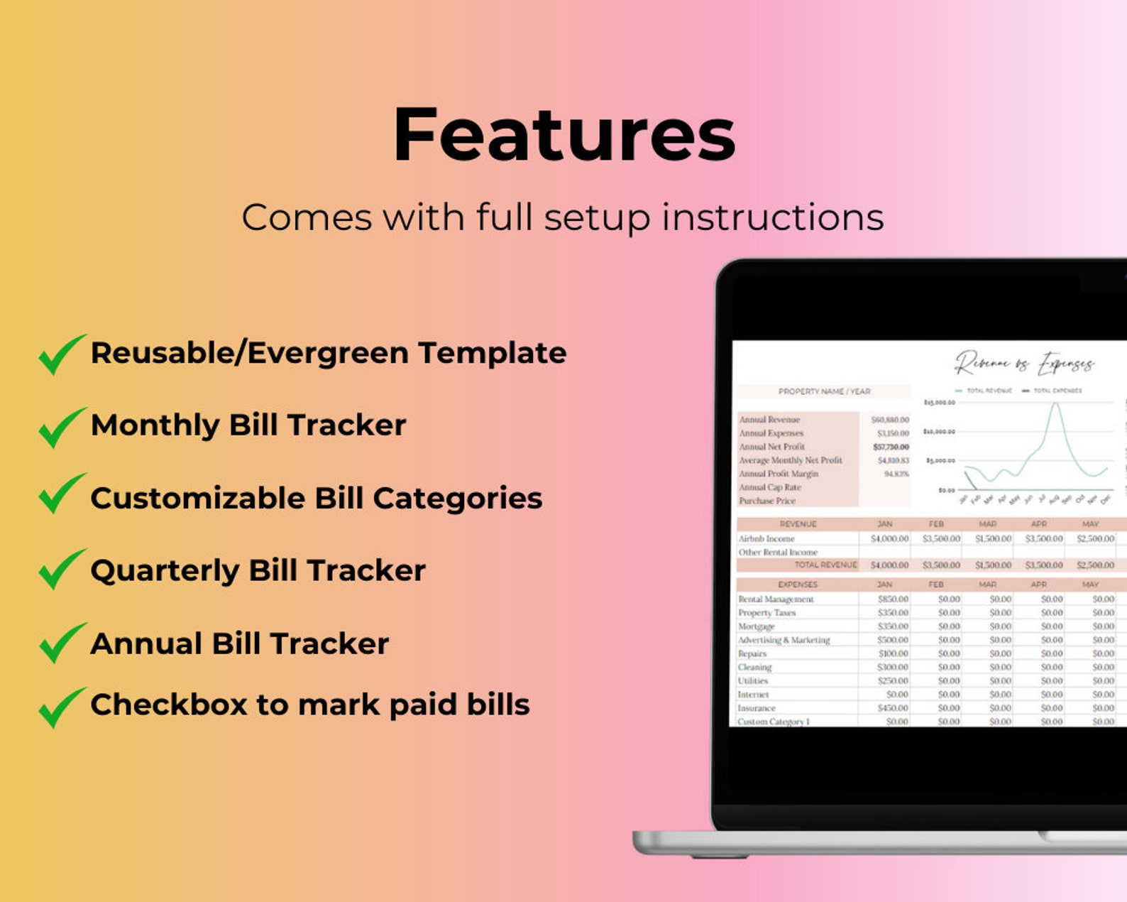 Bill Tracker Spreadsheet Google Sheets Bill Calendar Monthly Bill ...