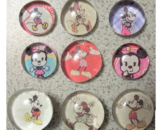Mickey and Minnie Mouse Magnet Set - Etsy