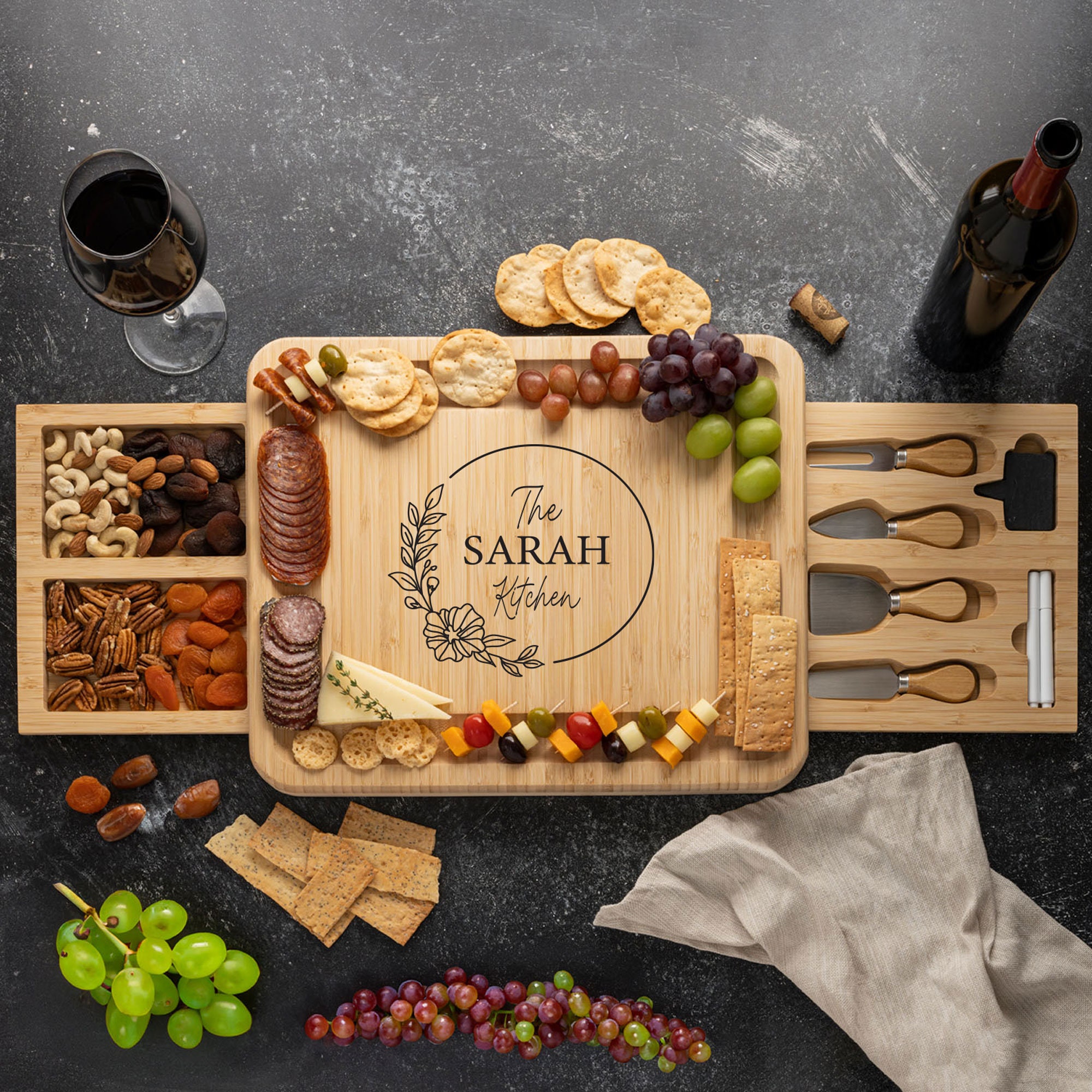 Personalized Charcuterie Board, Custom Cheese Board With Engraving ...