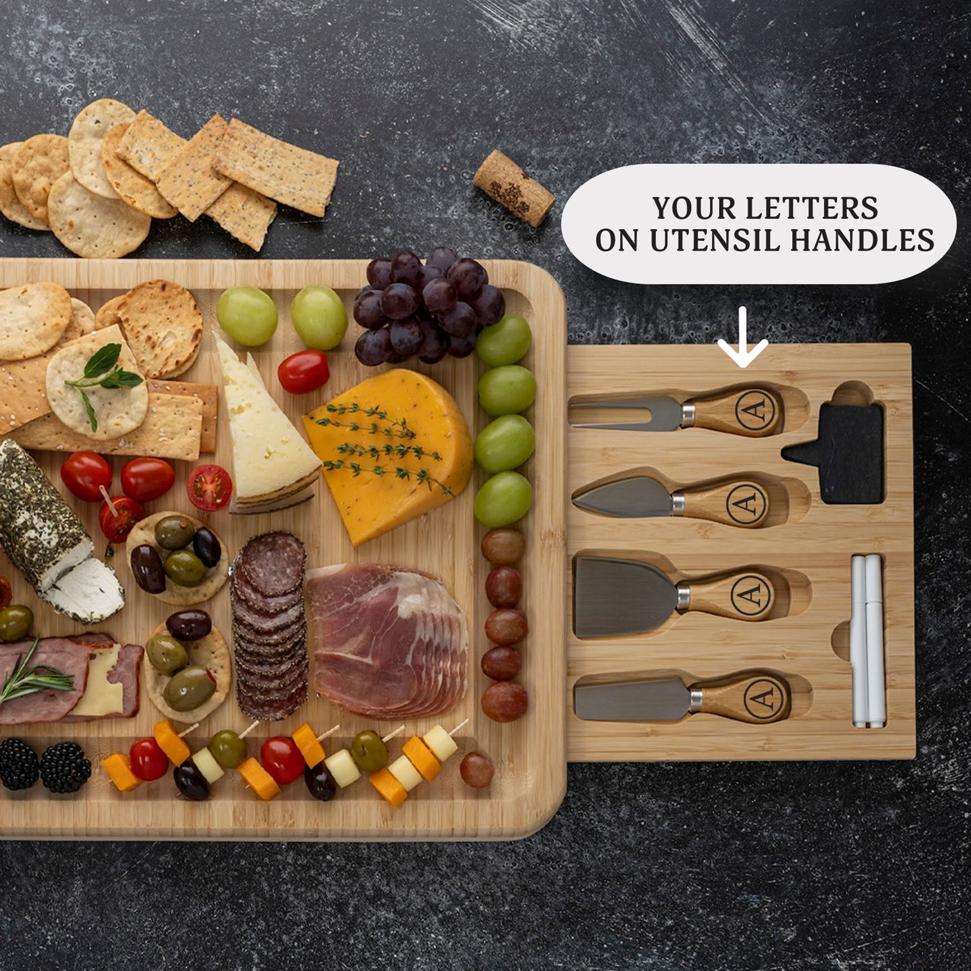 Personalized Charcuterie Board, Custom Cheese Board With Engraving ...