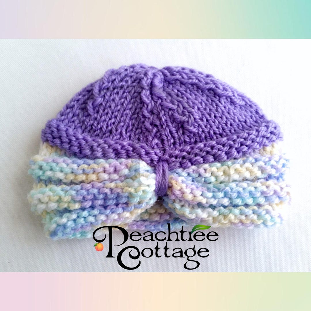 Knitted Baby Turban Hat Pattern, Easy Knit (PDF Pattern) - Etsy
