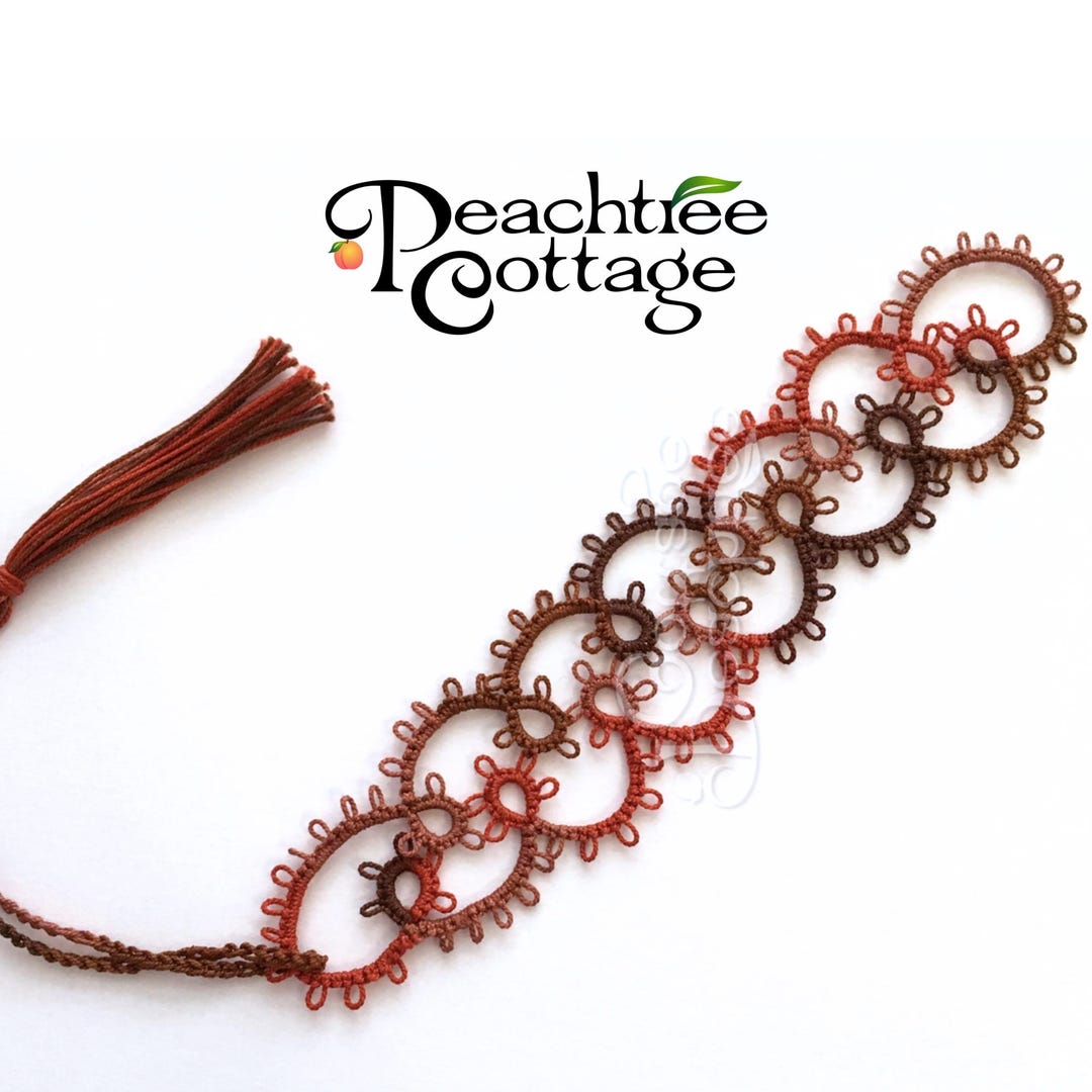 Tatted Bookmark - Simple Tatted Lace Bookmark Design - Your Color ...