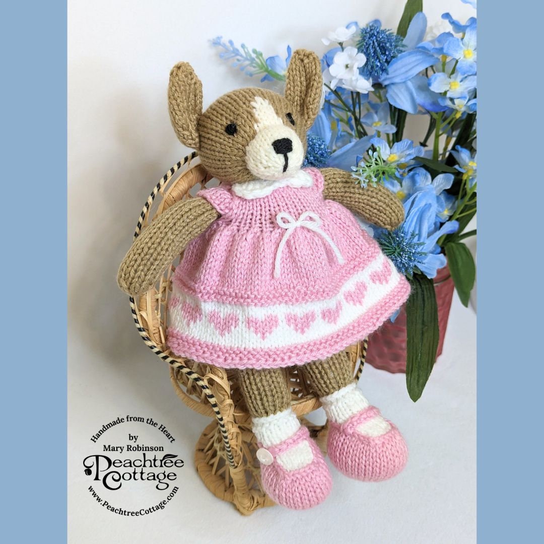 Knitted Amigurumi Puppy – Betty Bluebell, Collectible Plush Toy - Etsy