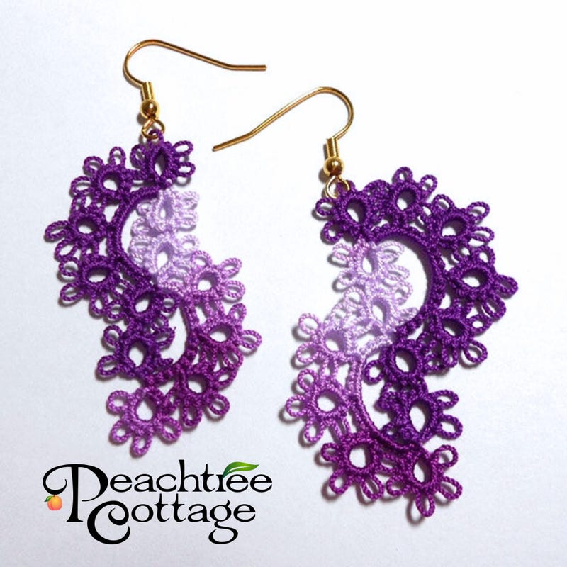 Tatted Earrings - Etsy