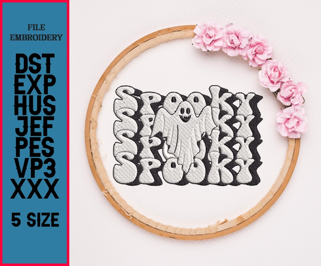 Spooky Season Embroidery Design, Halloween Machine Embroidery Files ...