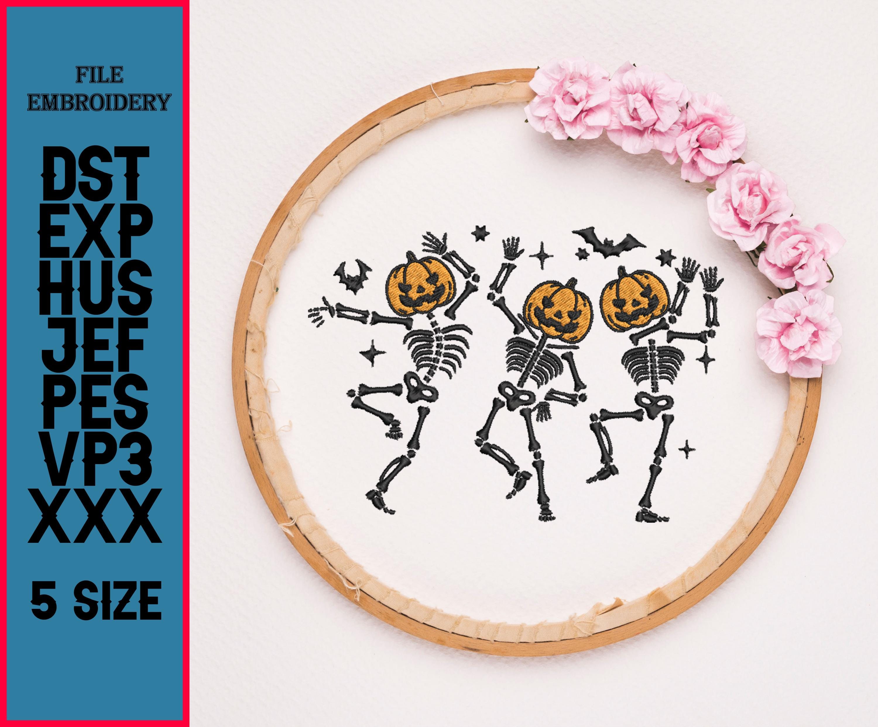 Dancing Skeleton Embroidery Designs, Halloween Cowboy Skeleton Machine ...