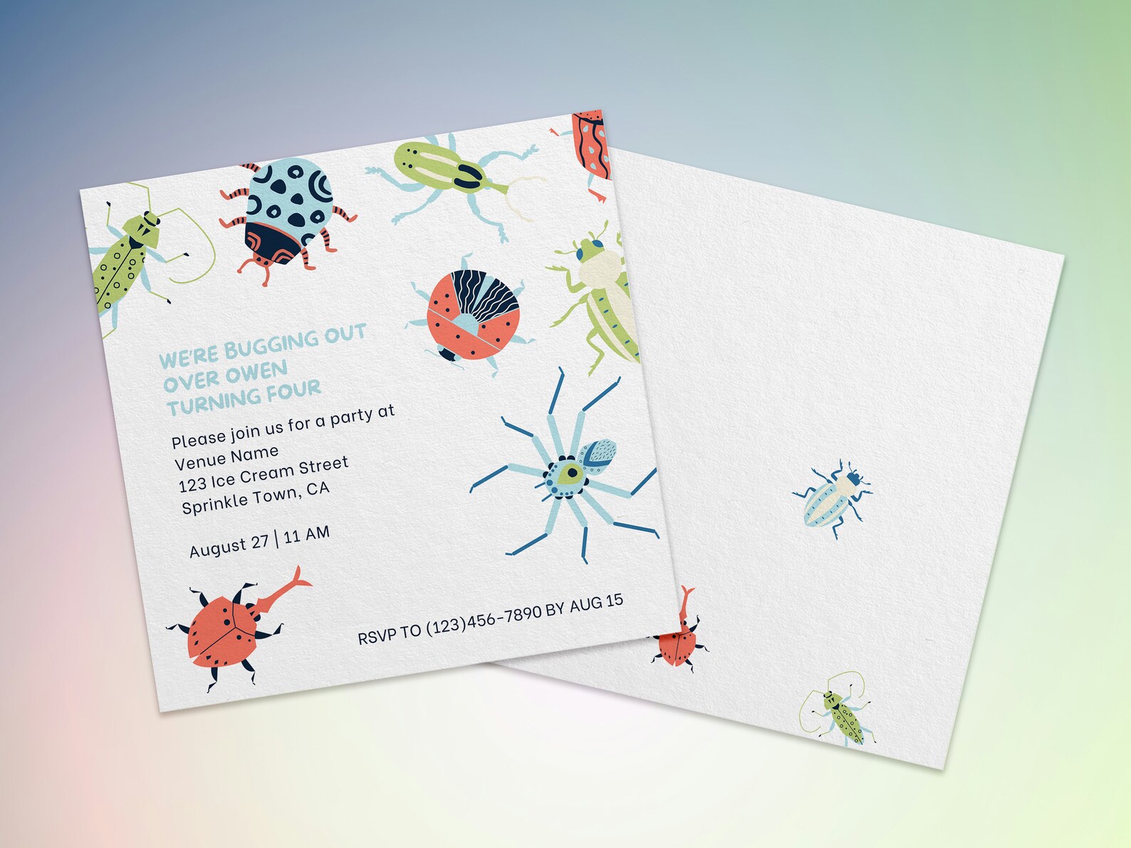 Bugged Out Birthday Invitation Editable Template, Instant Download - Etsy