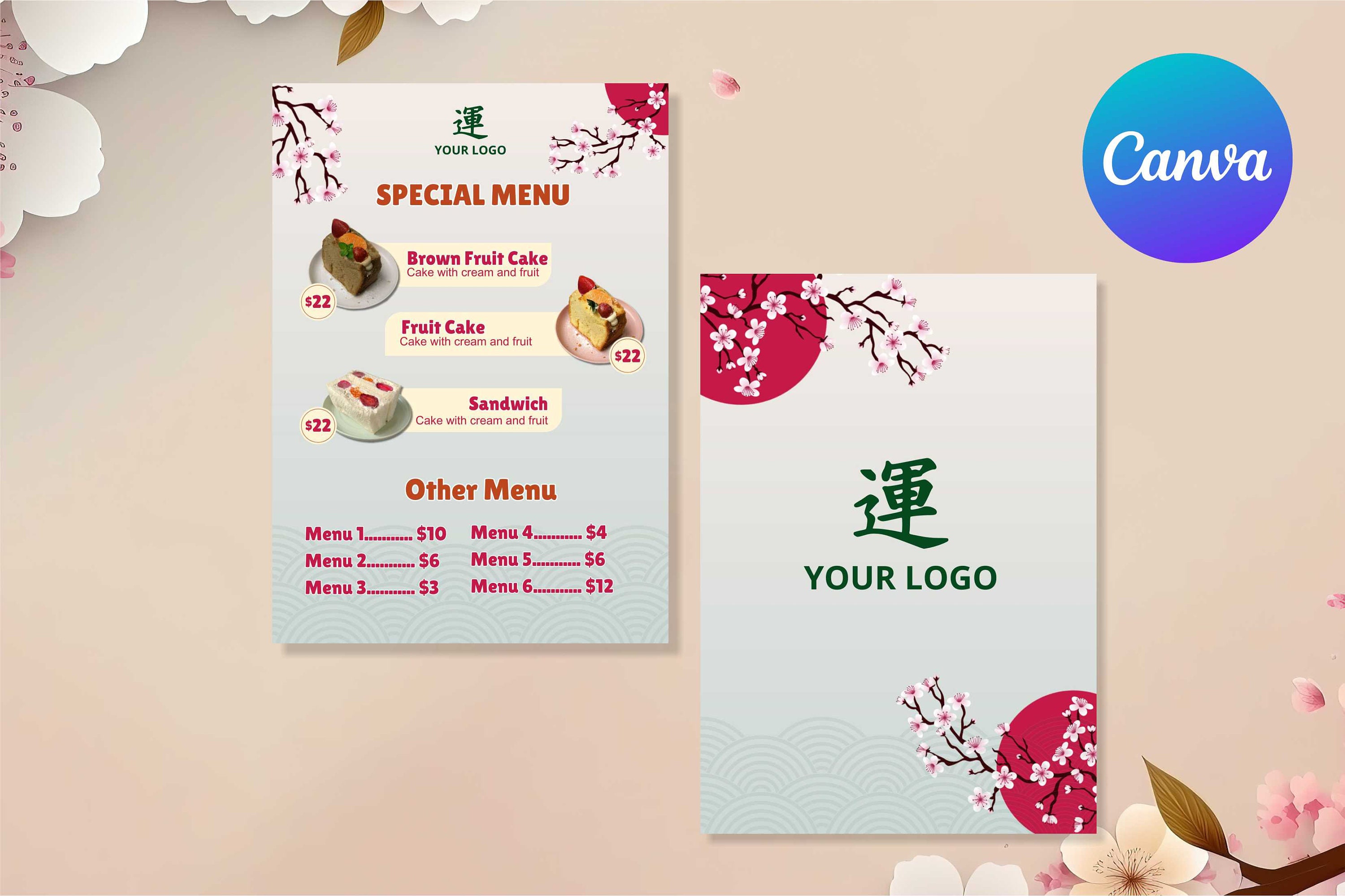 Cafe Menu Template, Printable Menu Card, Eatery Menu Template, Bakery ...