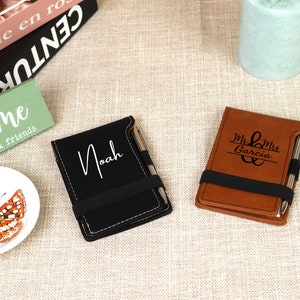 Personalized Leather Notepad-customized Leather Notepad-small Notebook ...