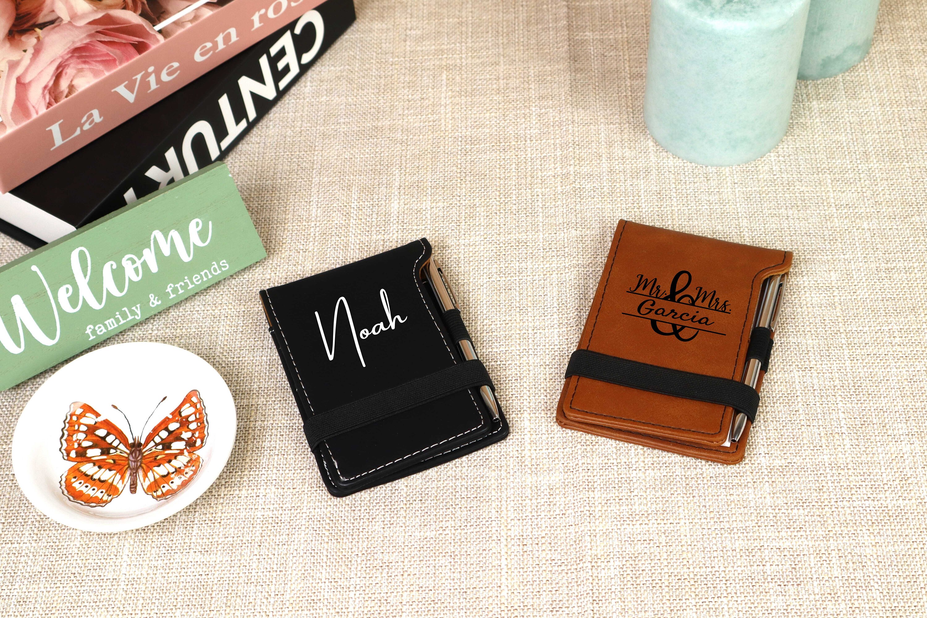 Personalized Leather Notepad-customized Leather Notepad-small Notebook ...