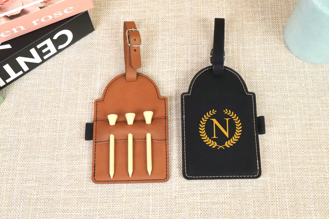 Luxury Leather Golf Bag Tag, Personalized Golf Bag Tag, Custom Golf ...