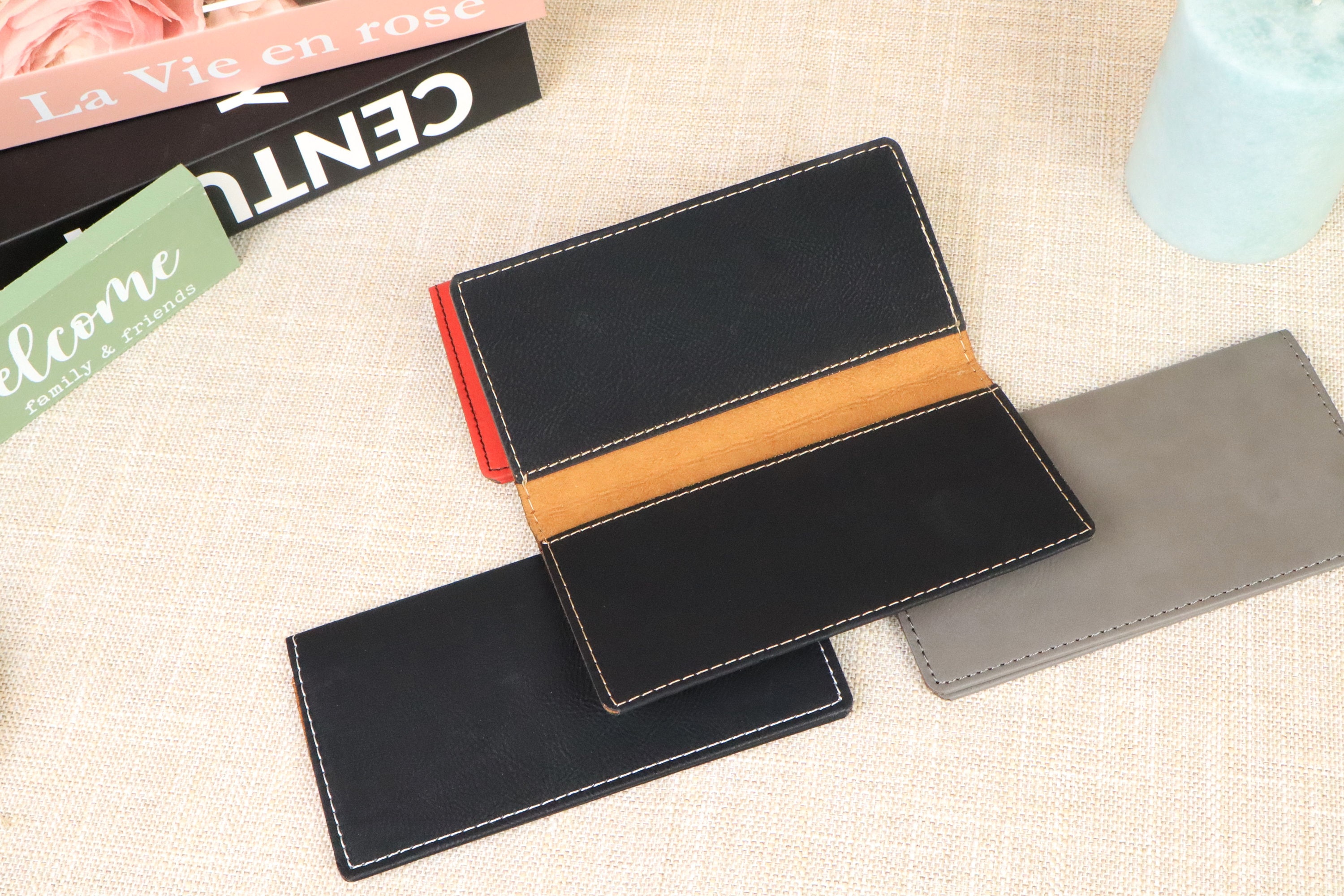 Personalized Checkbook Cover, Custom Engraved Checkbook Cover, Leather ...