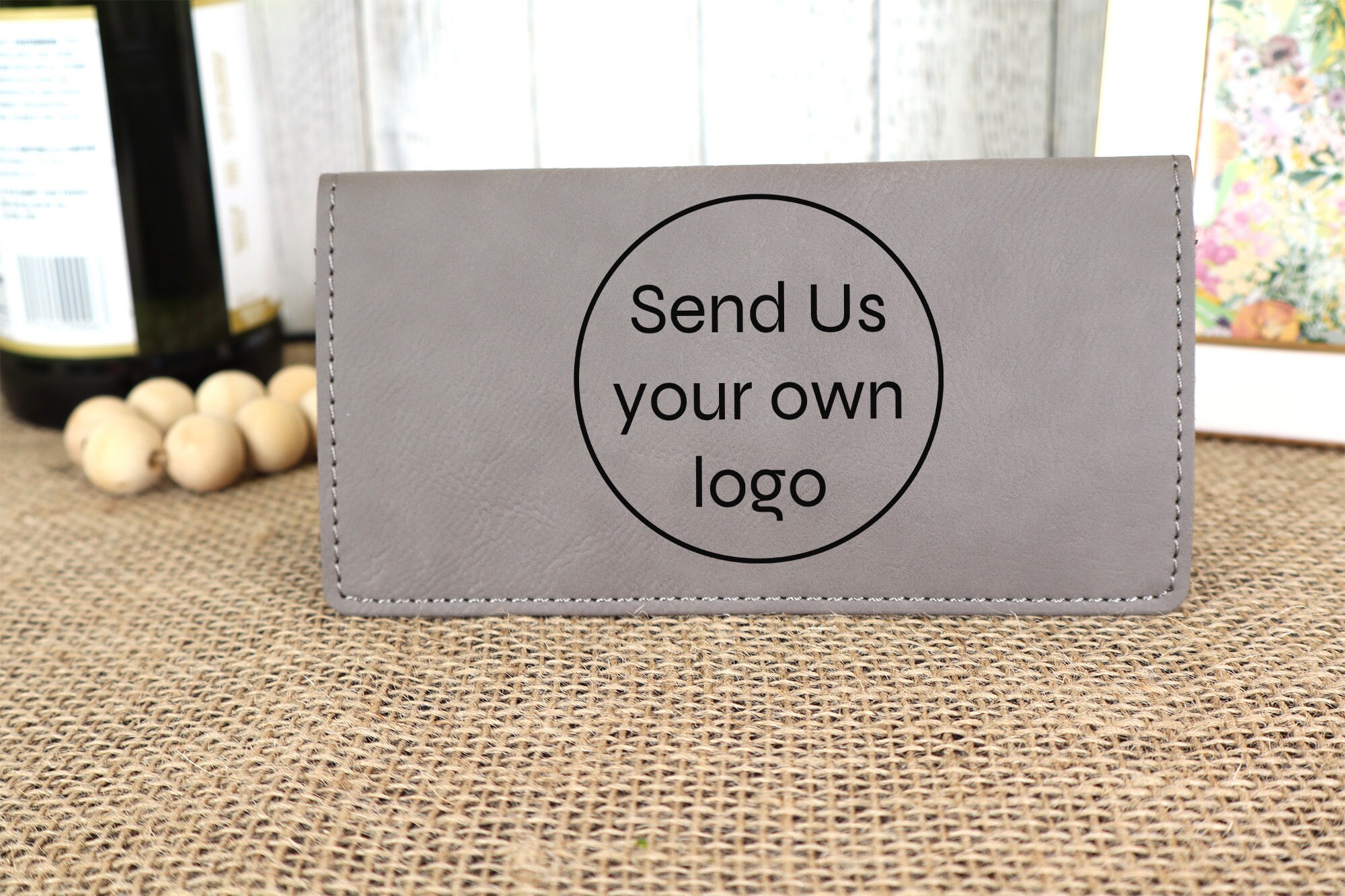 Personalized Checkbook Cover, Custom Engraved Checkbook Cover, Leather ...