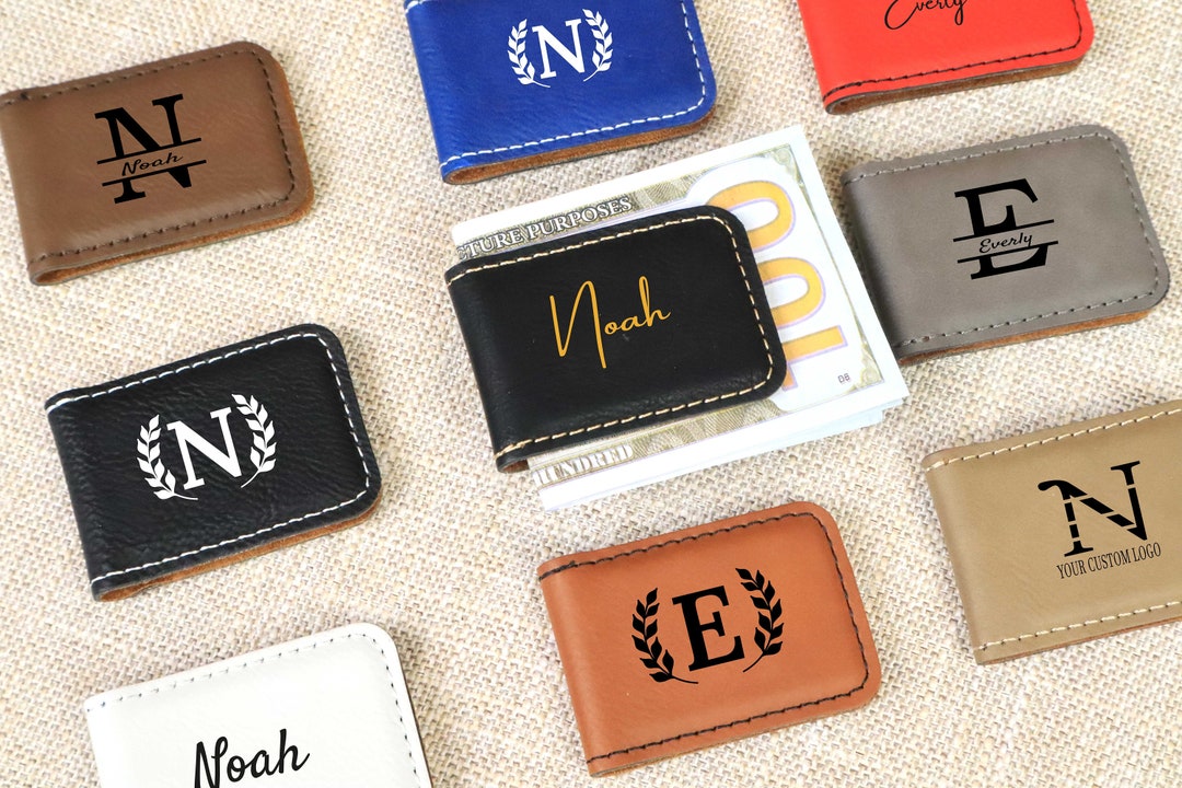 Personalized Engraved Money Clip, Customized Leather Money Clip, Custom ...