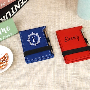 Personalized Leather Notepad-customized Leather Notepad-small Notebook ...