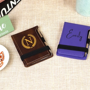 Personalized Leather Notepad-customized Leather Notepad-small Notebook ...
