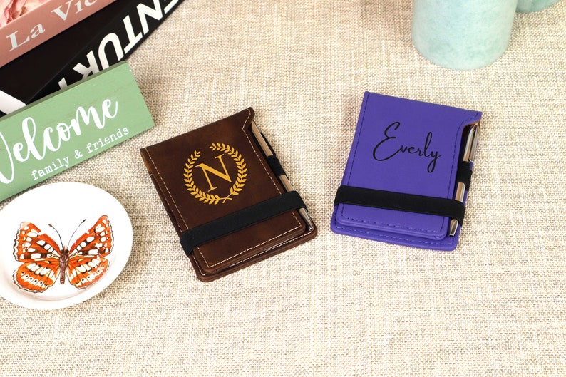 Personalized Leather Notepad-customized Leather Notepad-small Notebook ...
