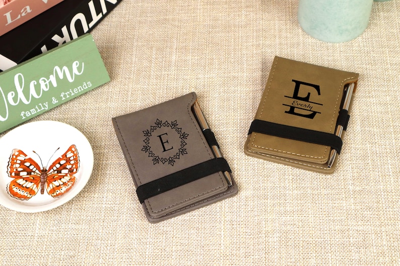 Personalized Leather Notepad-customized Leather Notepad-small Notebook ...