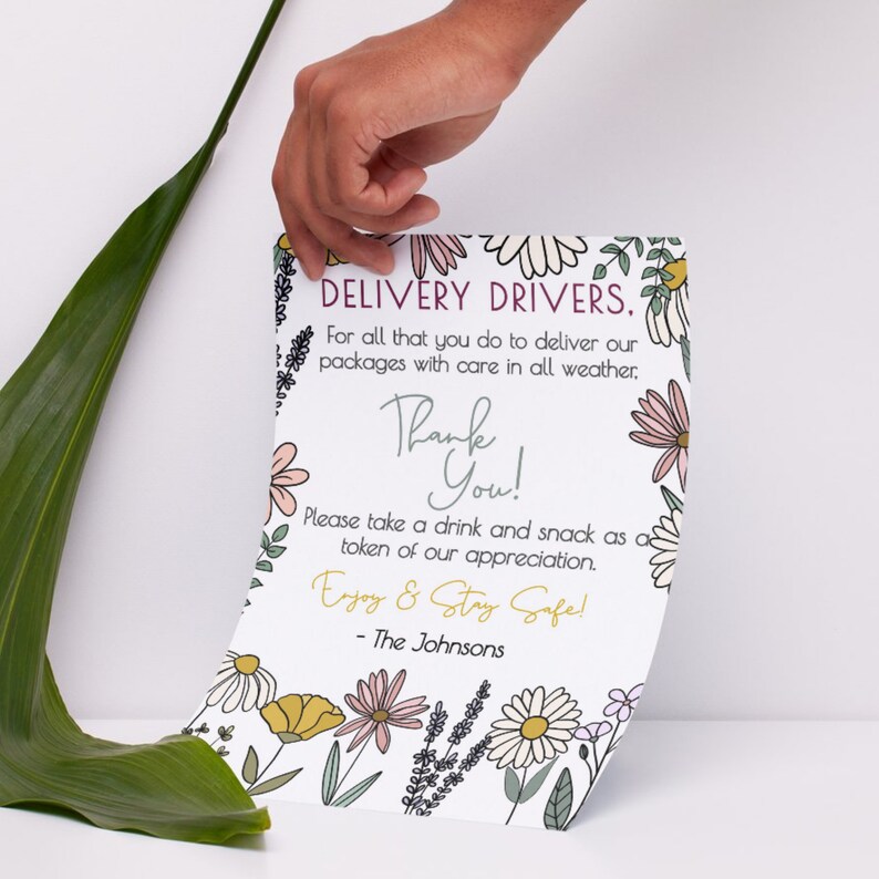Delivery Driver Appreciation Customizable Sign | UPS Driver Gift ...