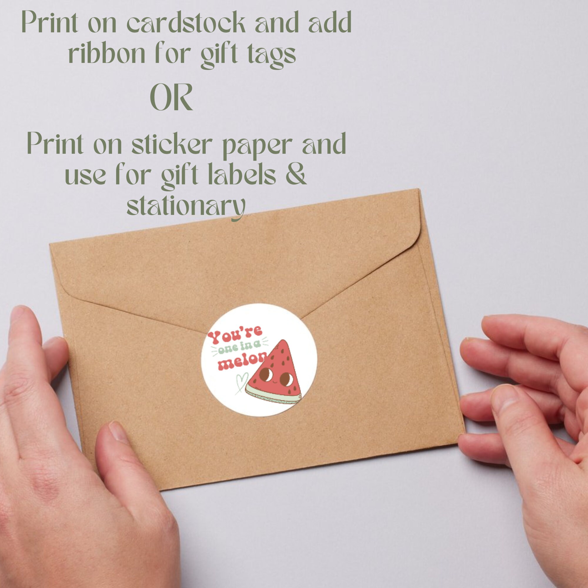 One in a Melon Printable Gift Tag | Teacher Appreciation | Watermelon ...