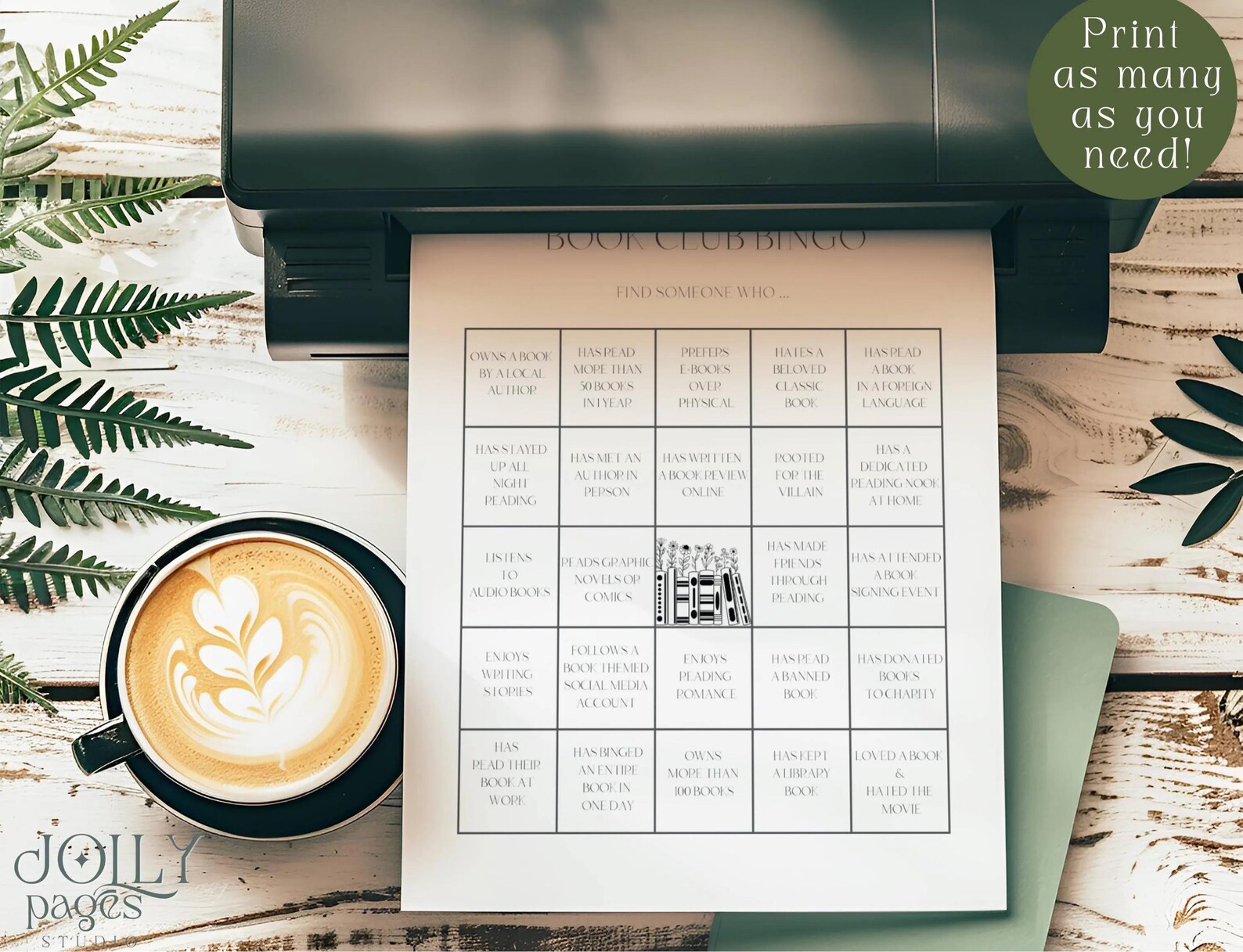 Book Club Games: 20 Printable Ice Breakers (PDF Download) - Etsy