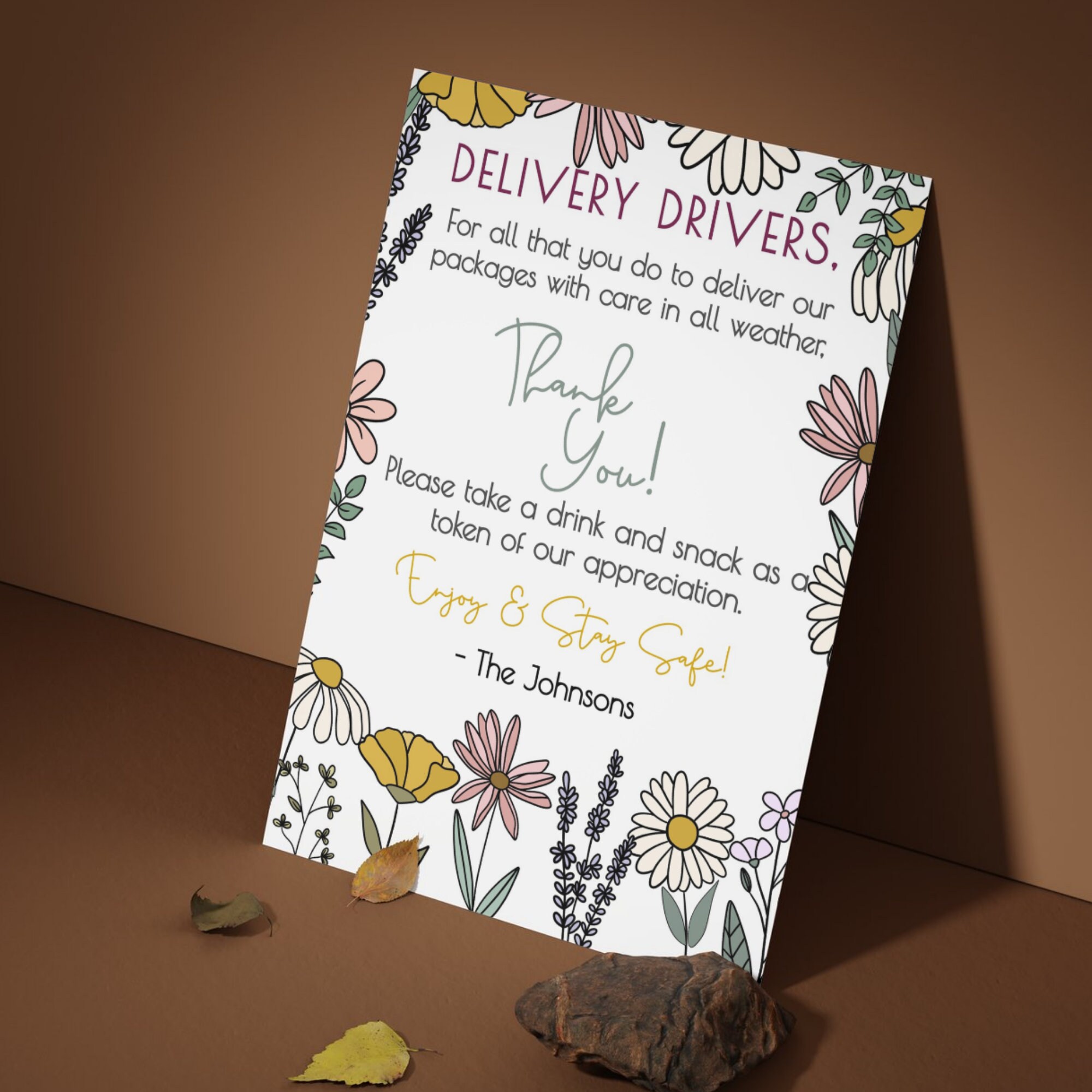 Delivery Driver Appreciation Customizable Sign UPS Driver Gift ...