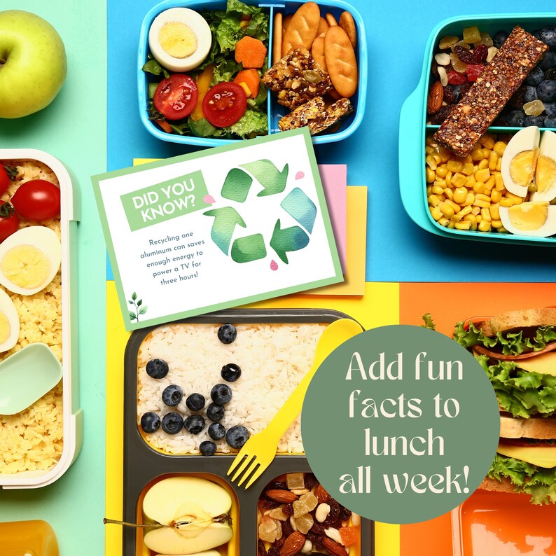 Earth Day Lunchbox Notes for Kids | Earth Day Facts | Conservation ...