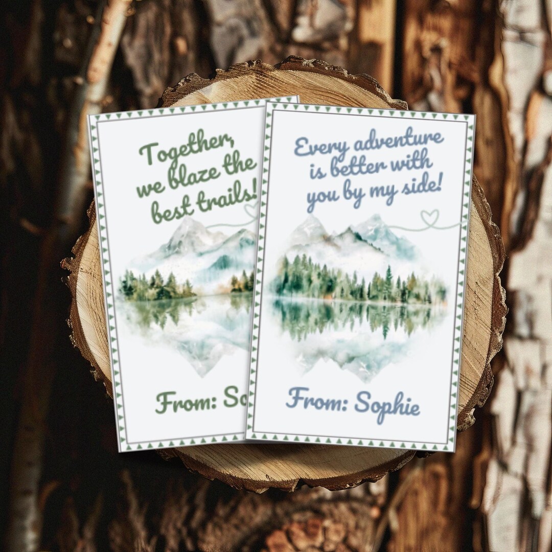 Printable Adventure Valentine Cards | Watercolor Mountain Designs ...