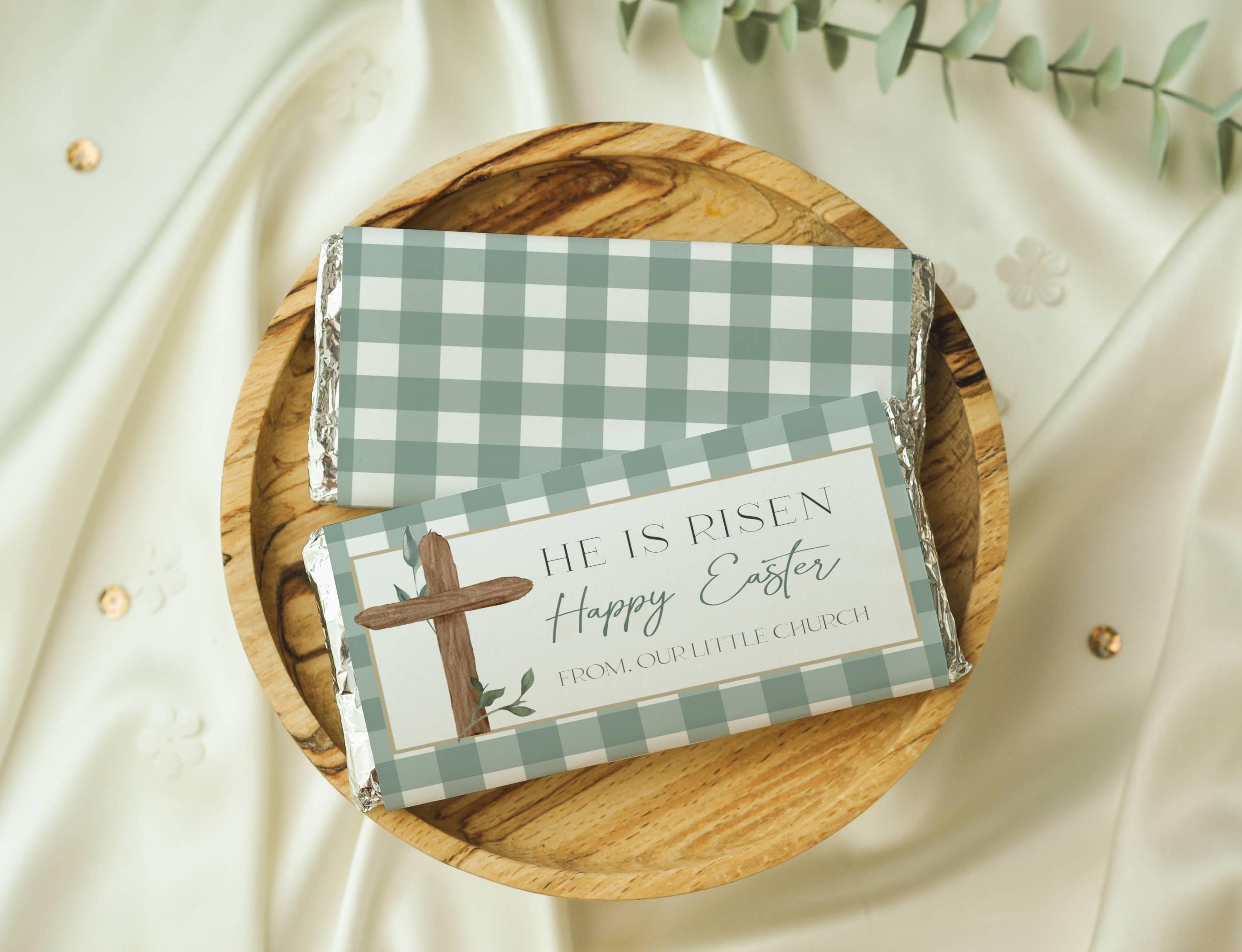 Editable Easter Chocolate Bar Wrapper: He is Risen Printable (digital ...