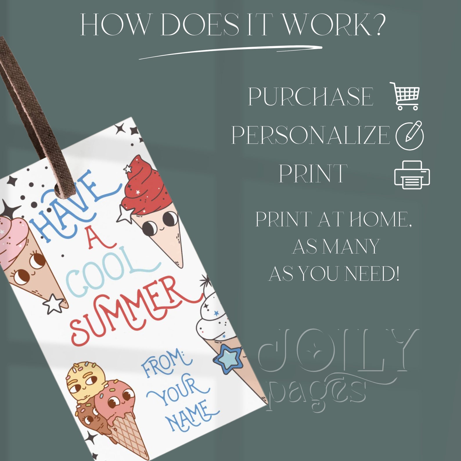 Have A Cool Summer Gift Tag | for Students From Teacher | Popsicle Ice ...