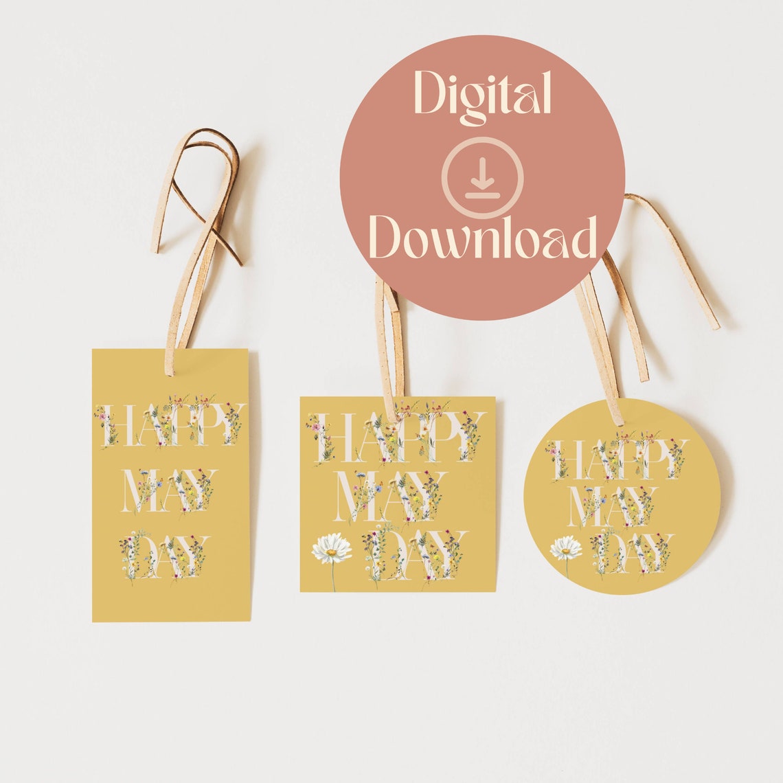 May Day Printable Gift Tags | Square Gift Tags | May Day Basket Tag ...