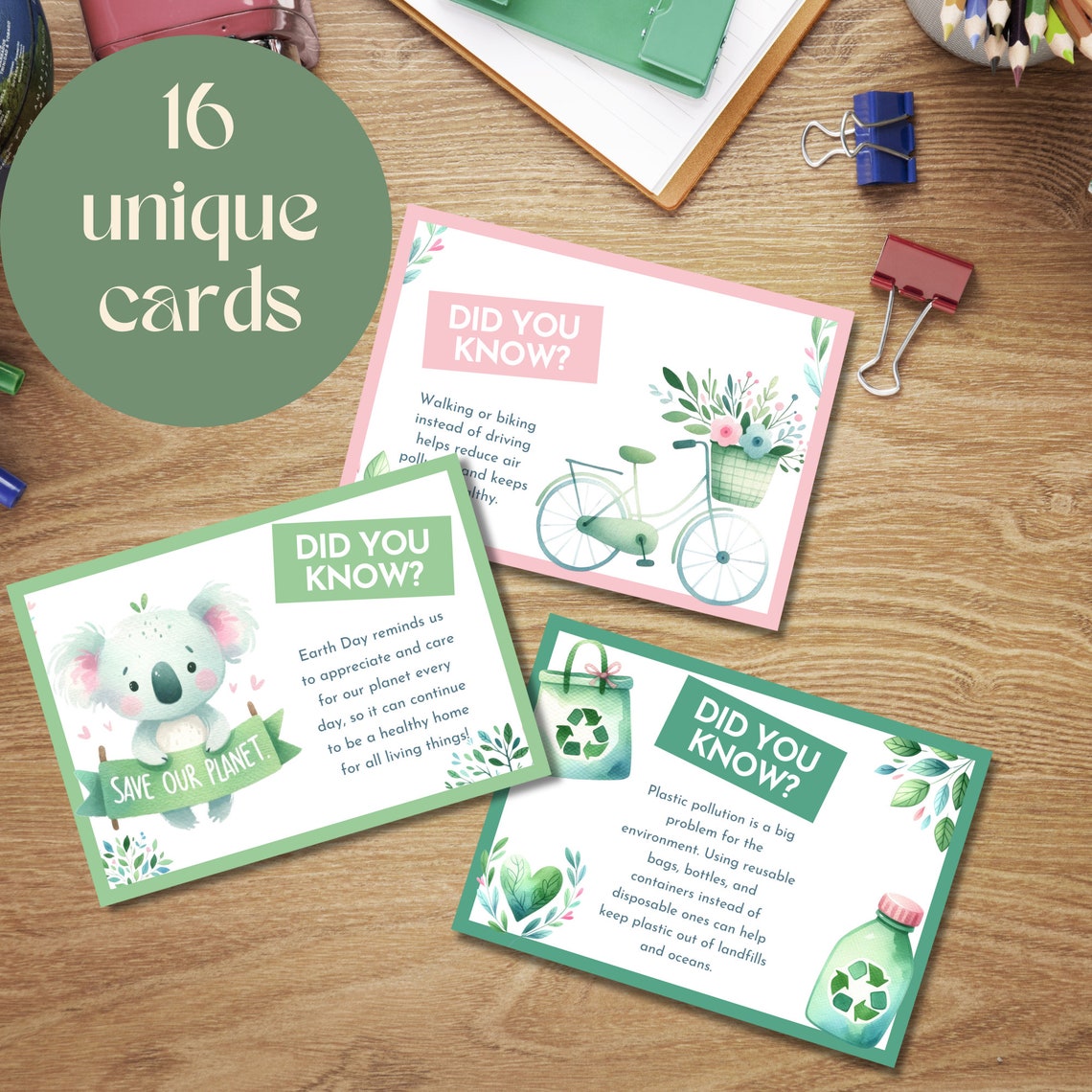 Earth Day Lunchbox Notes for Kids | Earth Day Facts | Conservation ...