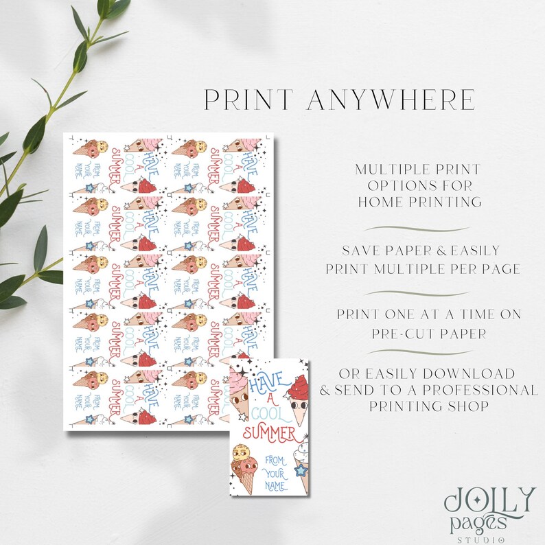 Have A Cool Summer Gift Tag | for Students From Teacher | Popsicle Ice ...