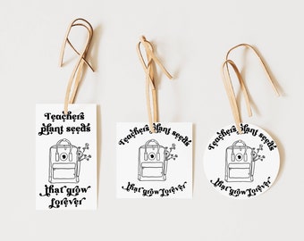 Teacher Appreciation Printable Gift Tags Teacher Thank You Teachers ...