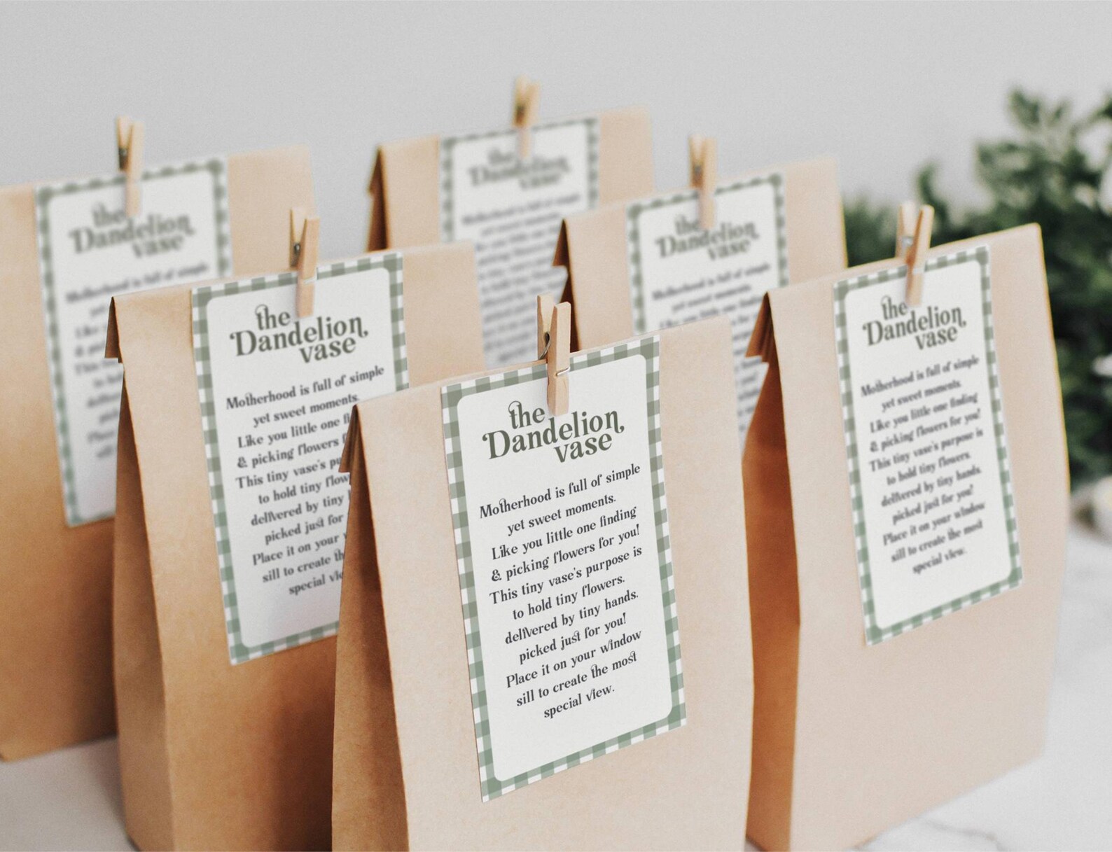 Editable Dandelion Vase Tag Template: Wildflower Gift for Mom ...