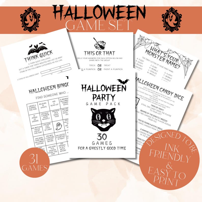 Halloween Party Games Ultimate Spooky Set! | 30 Printable Games for All ...
