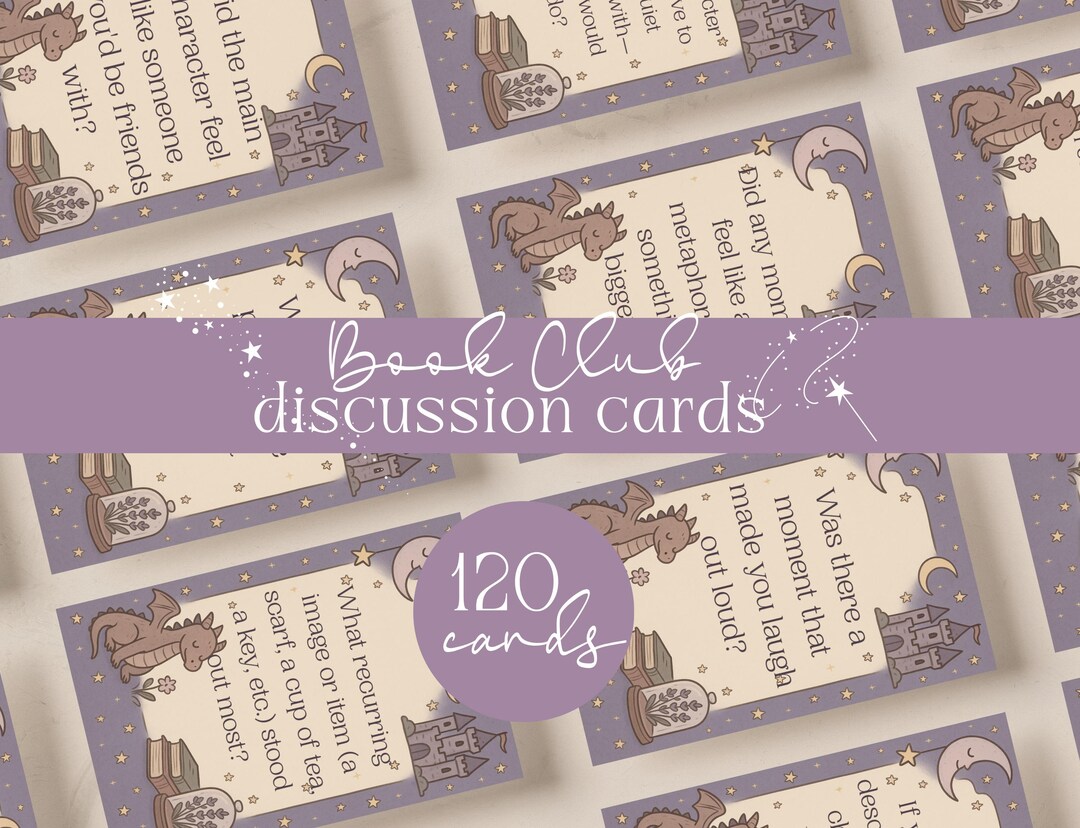 Cozy Fantasy Book Club Discussion Cards: Whimsical Prompts (PDF) - Etsy