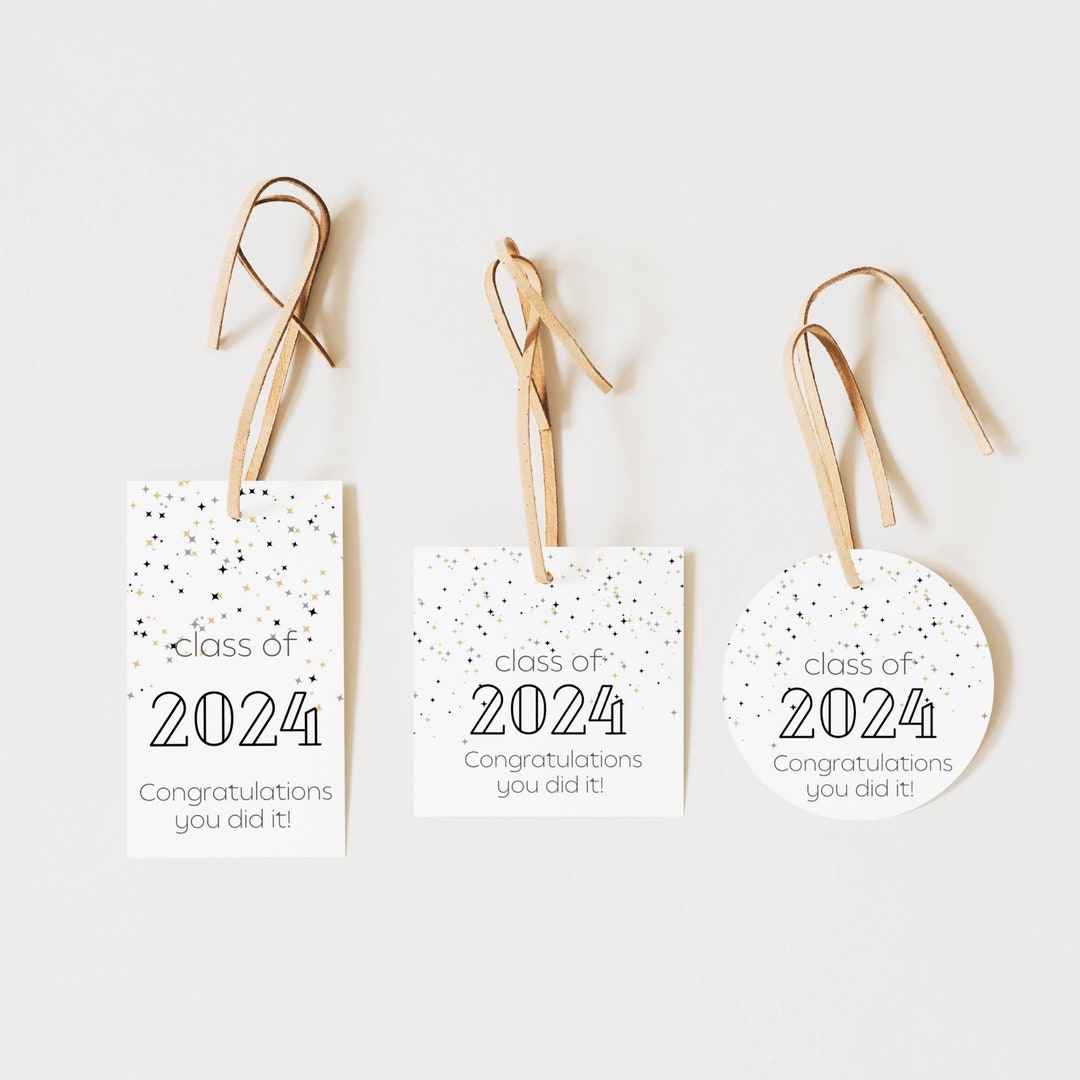 Class of 2024 Congratulations Printable Gift Tag Congrats Grad ...