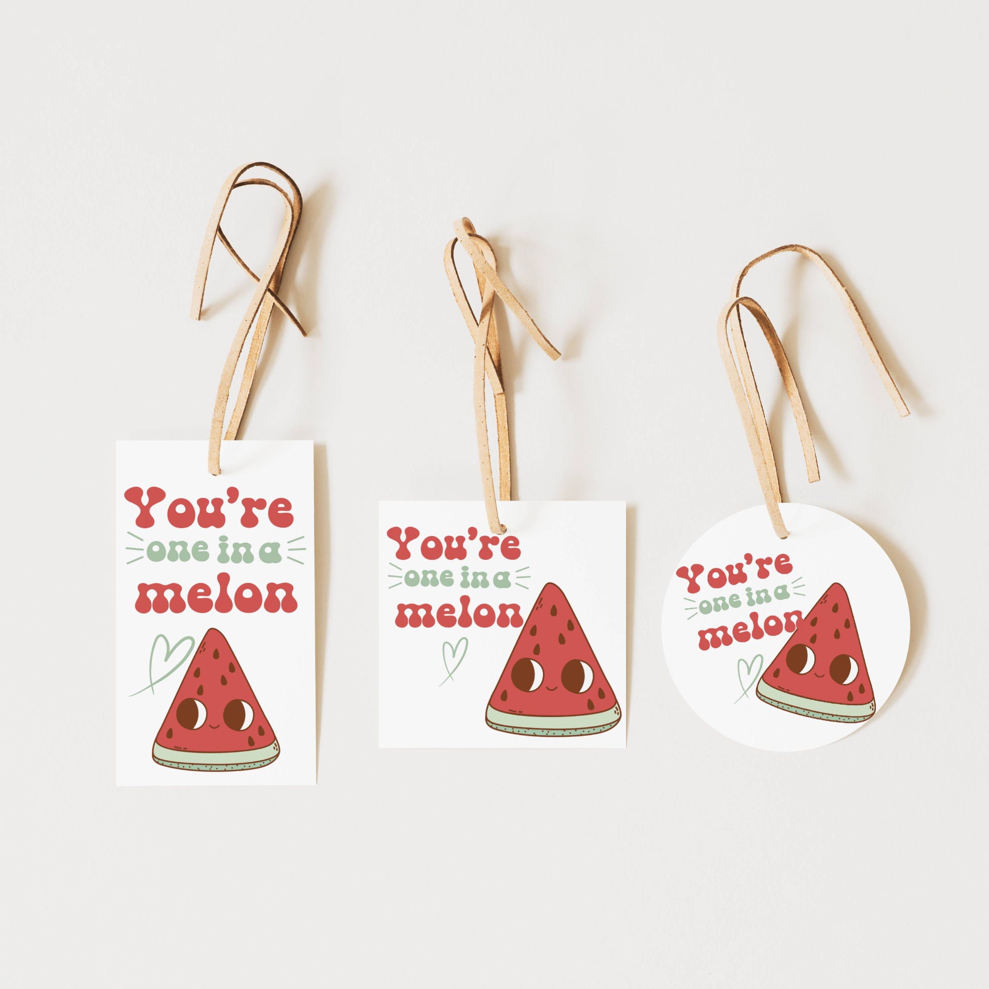 One in a Melon Printable Gift Tag Teacher Appreciation Watermelon Party ...