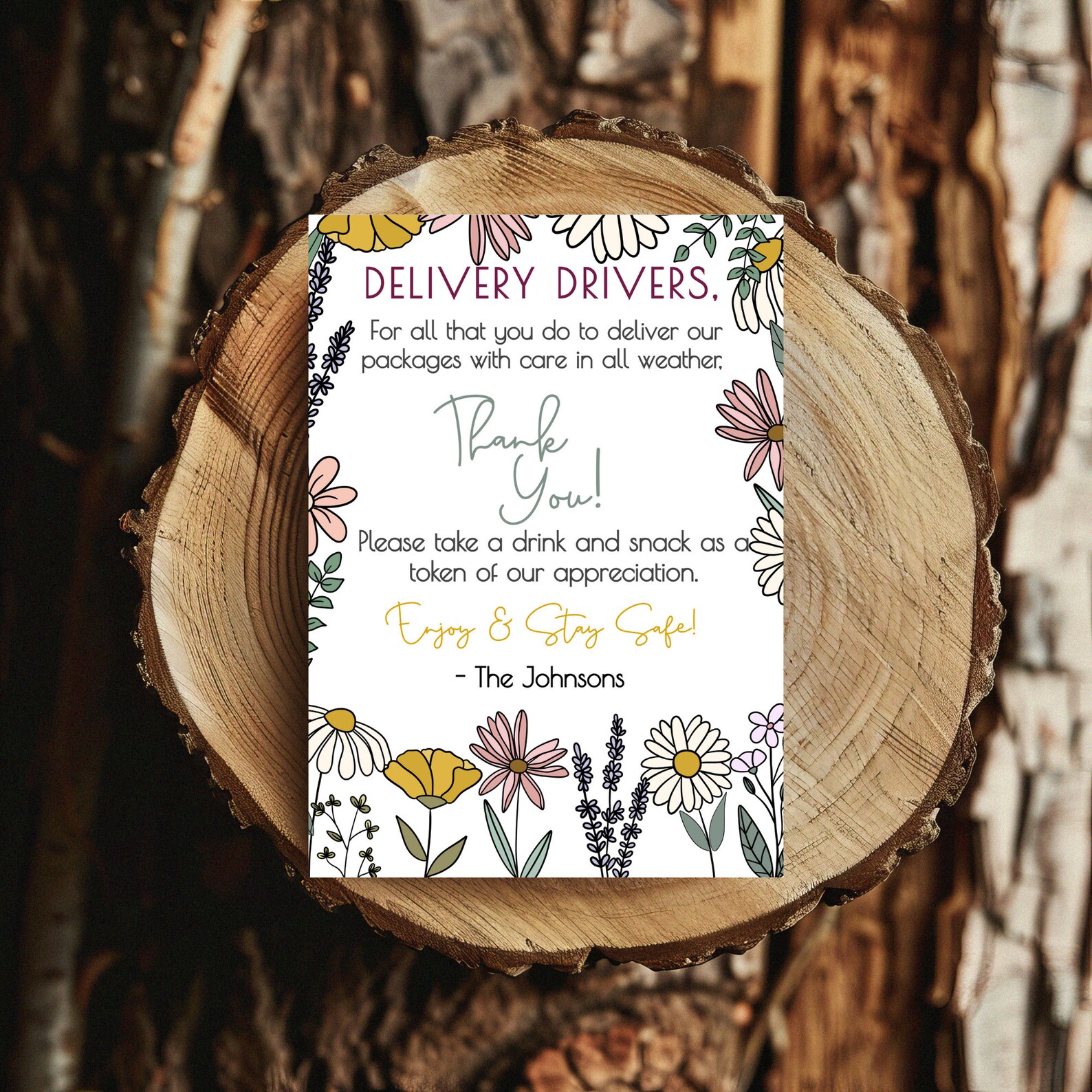 Delivery Driver Appreciation Customizable Sign | UPS Driver Gift ...