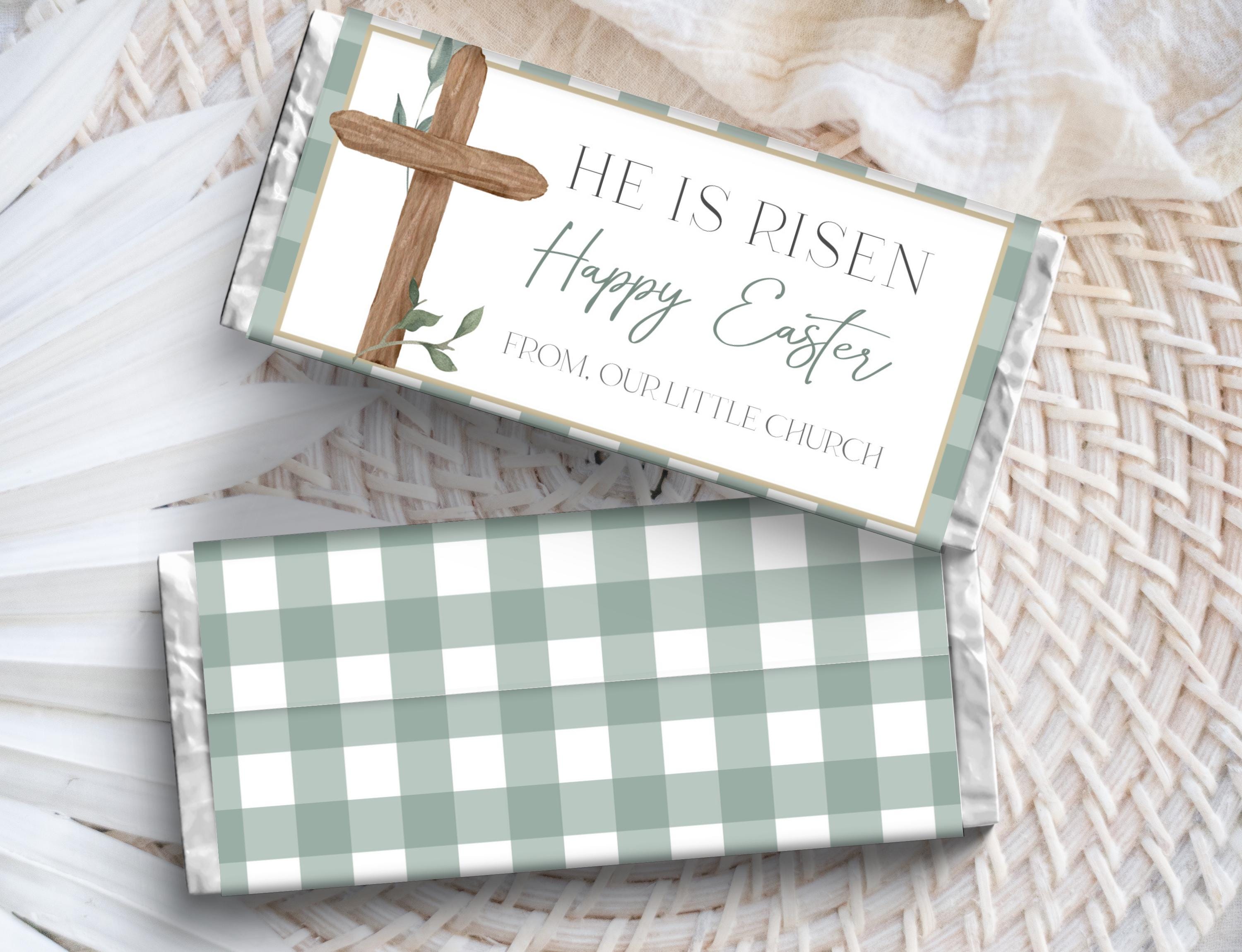 Editable Easter Chocolate Bar Wrapper: He is Risen Printable (digital ...