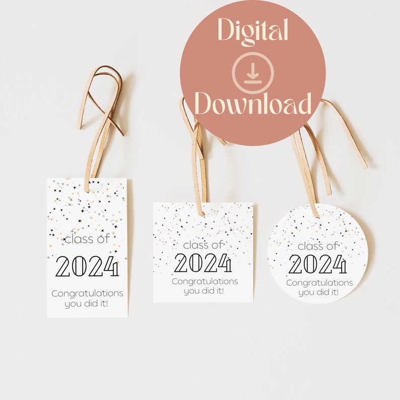Class of 2024 Congratulations Printable Gift Tag Congrats Grad ...