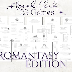Romantasy Book Club Game Pack: Printable Party Games (instant Download ...