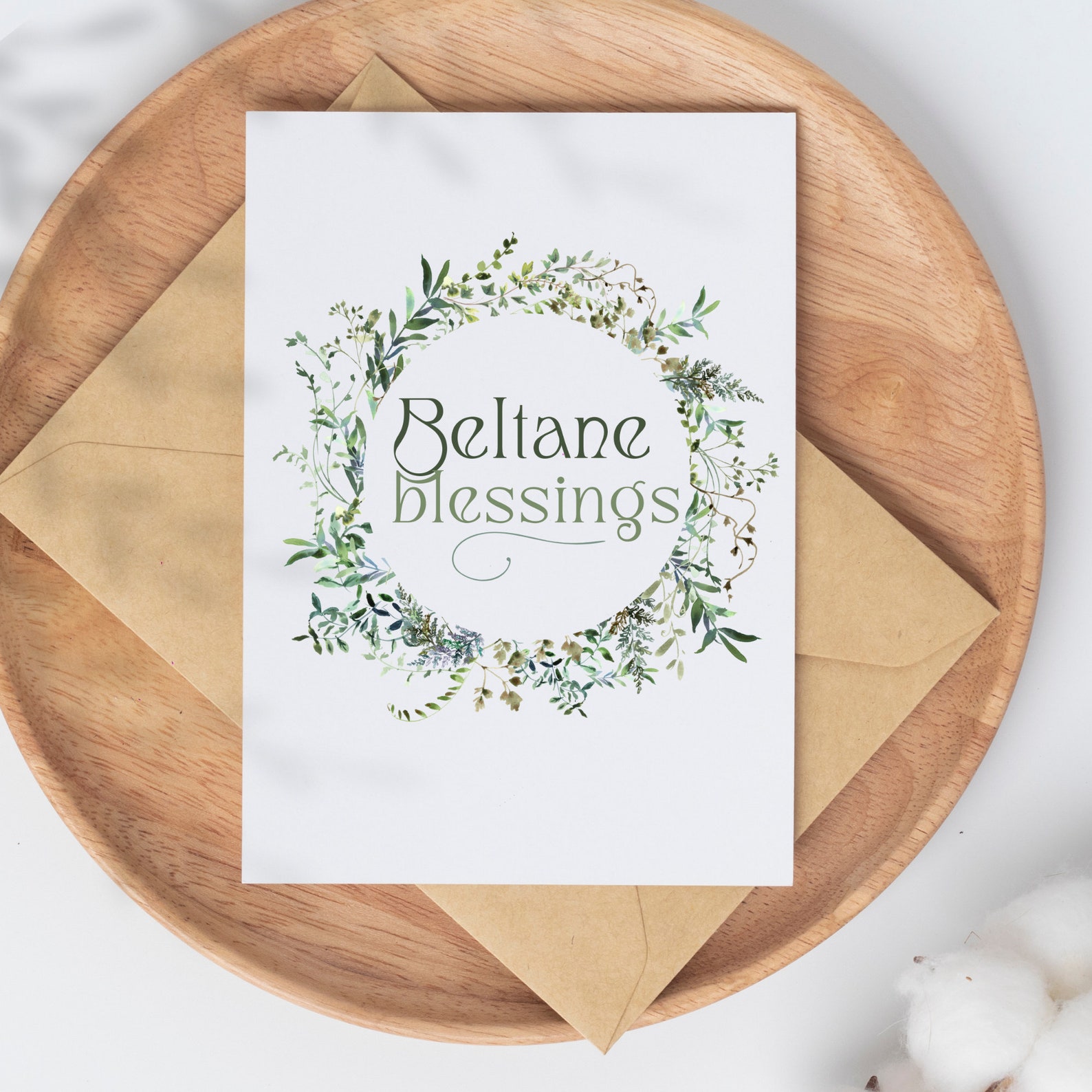 Beltane Printable Greeting Card With Digital Version and Gift Tag ...