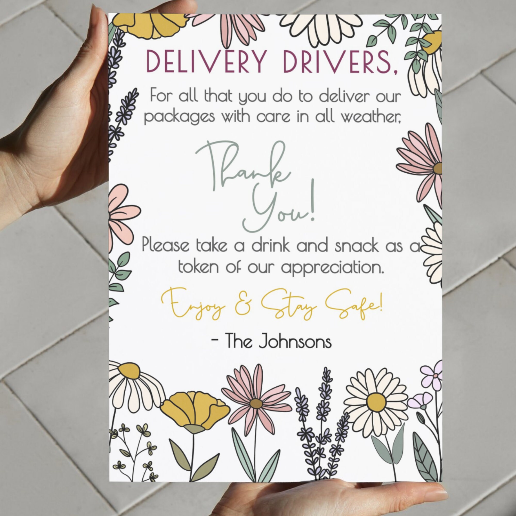 Delivery Driver Appreciation Customizable Sign | UPS Driver Gift ...