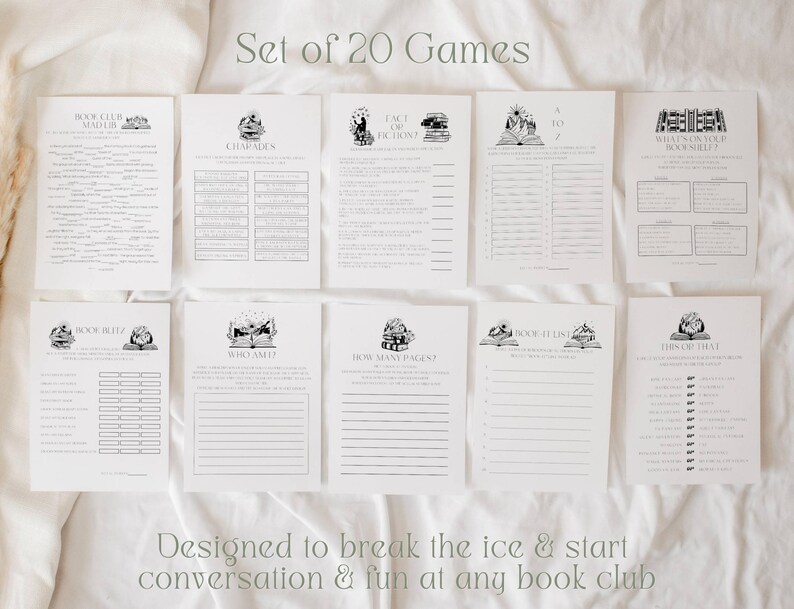 Fantasy Book Club Games: 20 Printable Icebreakers (PDF Download) - Etsy ...